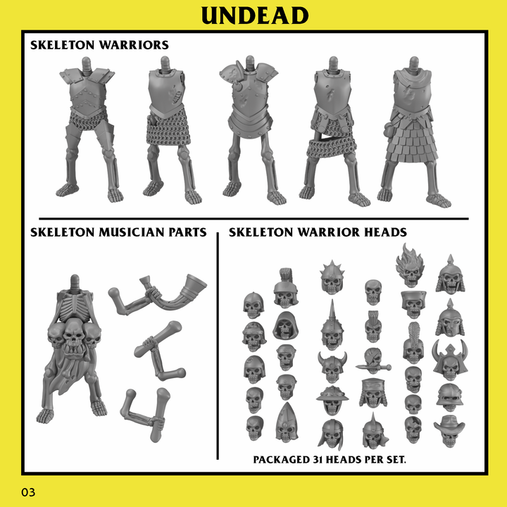 3D Printable UNDEAD: Skeleton Warriors Unit by Monstrous Encounters