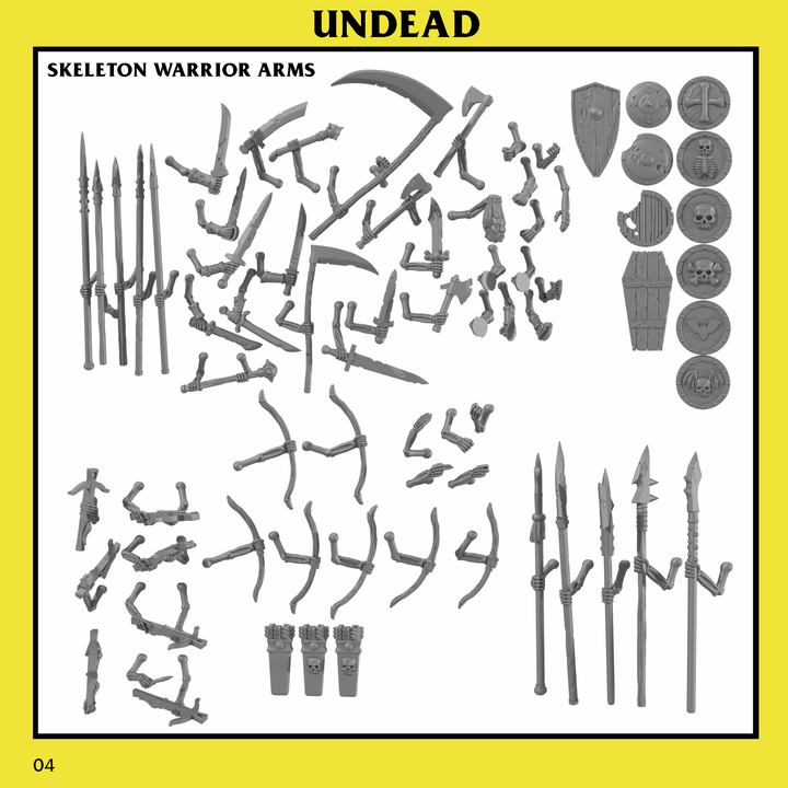 3D Printable UNDEAD: Skeleton Warriors Unit by Monstrous Encounters