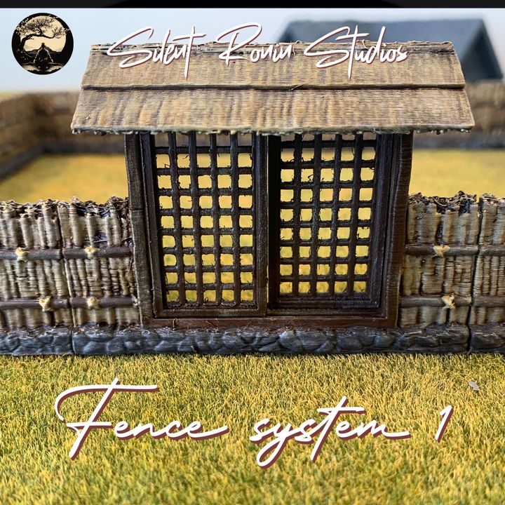 3D Printable Japanese Fence #1 by Silent Ronin Studios