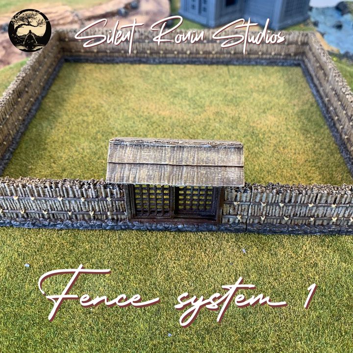 3D Printable Japanese Fence #1 by Silent Ronin Studios
