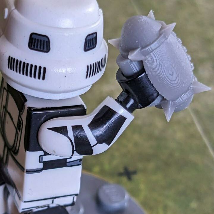 3D Printable LEGO MINIFIGURE SCALE BLOOD BOWL FOOTBALL SPIKY BALL ...