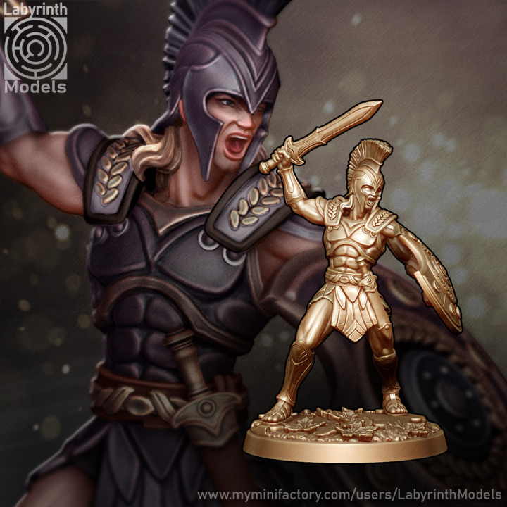 3D Printable Achilles - 32mm scale by Labyrinth Models