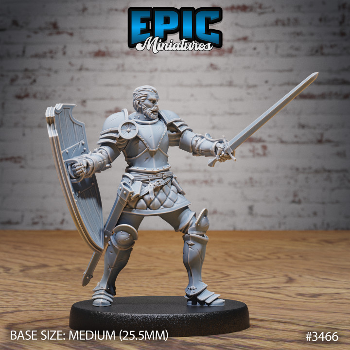 3D Printable Knight Sir Tristan Set / Royal Male Warrior / Fighting ...