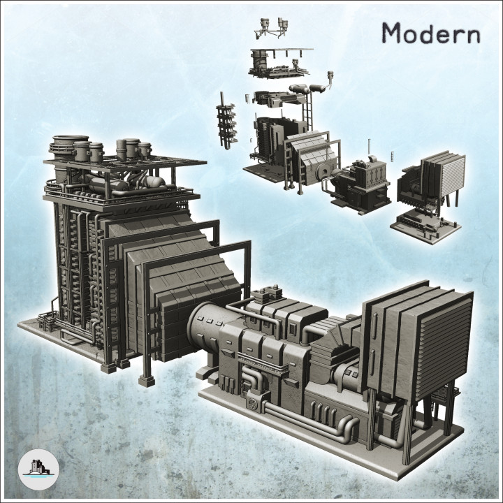 3D Printable Industrial buildings pack No. 2 - Modern WW2 WW1 World War ...