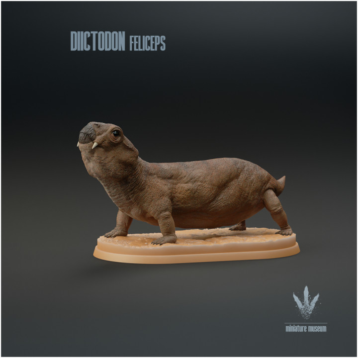 3D Printable Diictodon feliceps : The Burrowing Dicynodont by Miniature ...