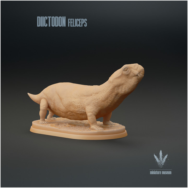3D Printable Diictodon feliceps : The Burrowing Dicynodont by Miniature ...