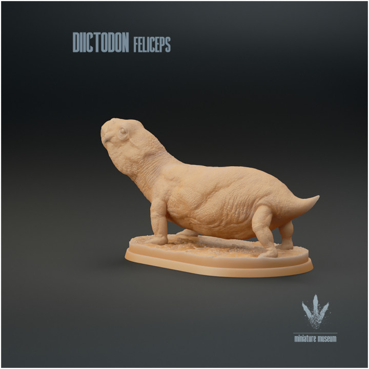 3D Printable Diictodon feliceps : The Burrowing Dicynodont by Miniature ...