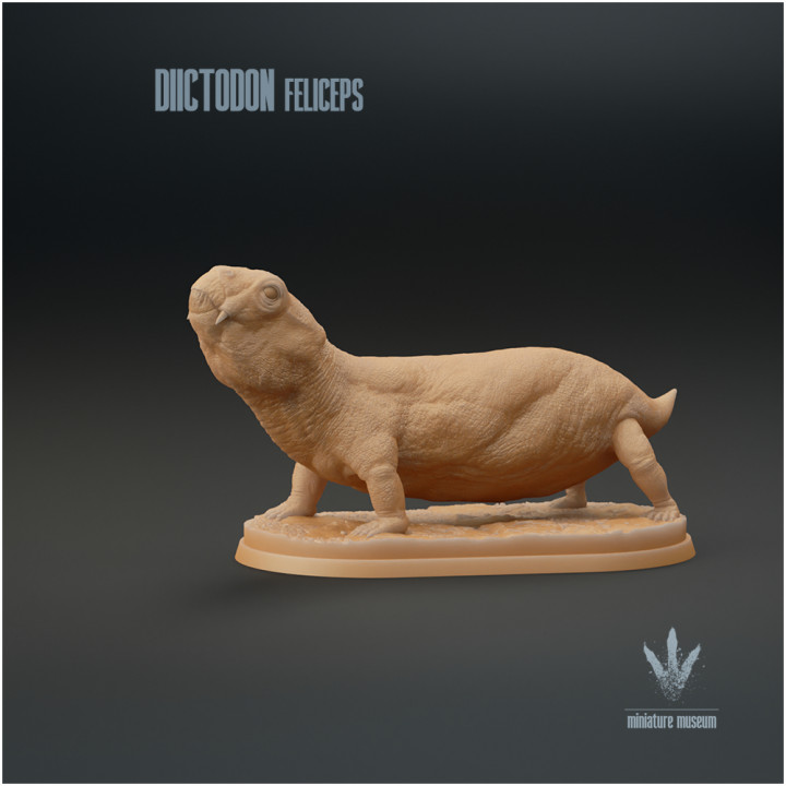 3D Printable Diictodon feliceps : The Burrowing Dicynodont by Miniature ...