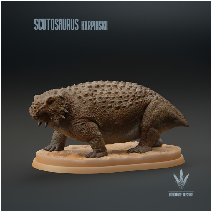 3D Printable Scutosaurus karpinskii : The Shield Lizard by Miniature Museum