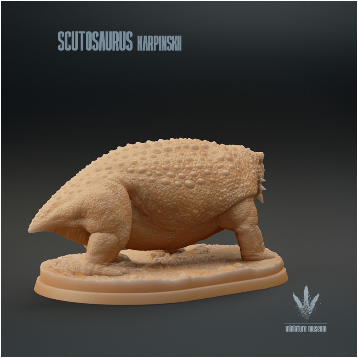 3D Printable Scutosaurus karpinskii : The Shield Lizard by Miniature Museum