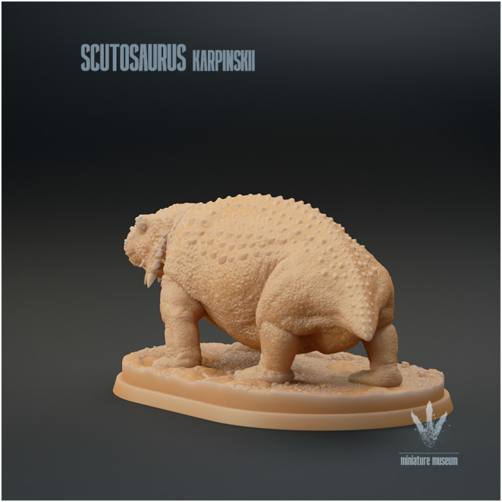 3D Printable Scutosaurus karpinskii : The Shield Lizard by Miniature Museum