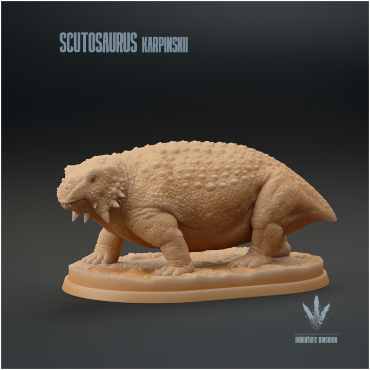 3D Printable Scutosaurus karpinskii : The Shield Lizard by Miniature Museum