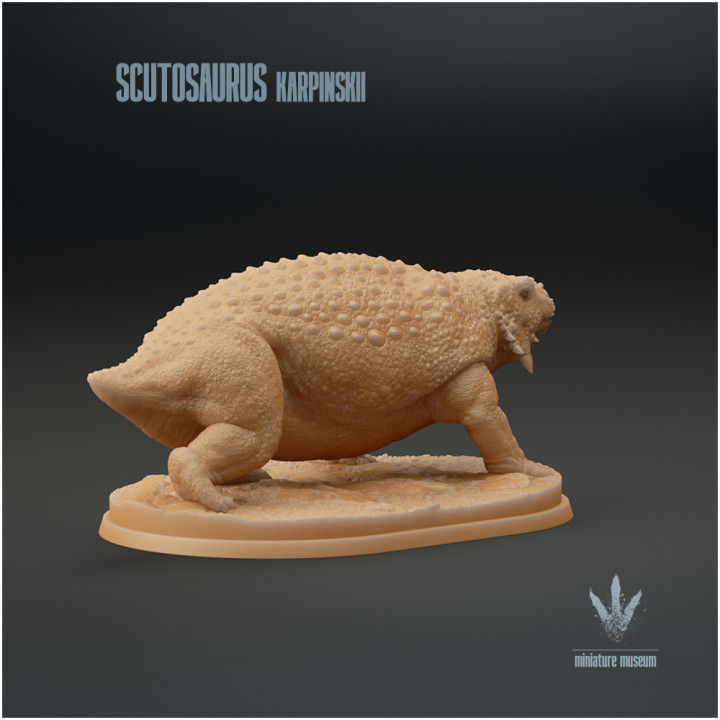 3D Printable Scutosaurus karpinskii : Walking by Miniature Museum