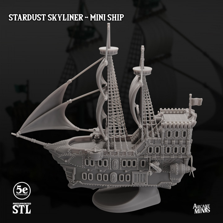 3D Printable Stardust Skyliner - Mini-Ship by Sordane Publishing
