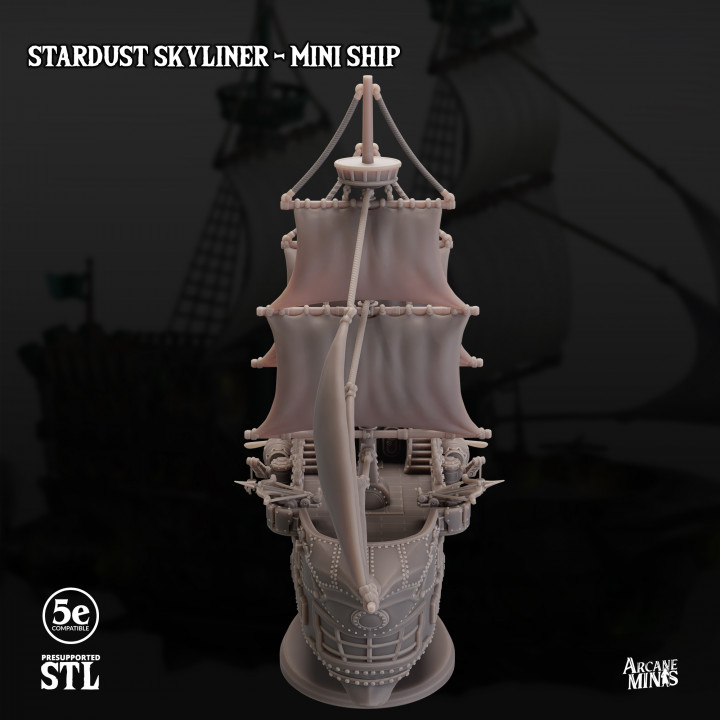 3D Printable Stardust Skyliner - Mini-Ship by Sordane Publishing