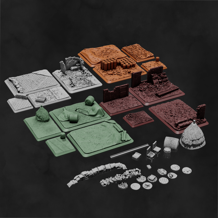 3D Printable Bases of War Complete Collection by Dead Dodo Sculpts