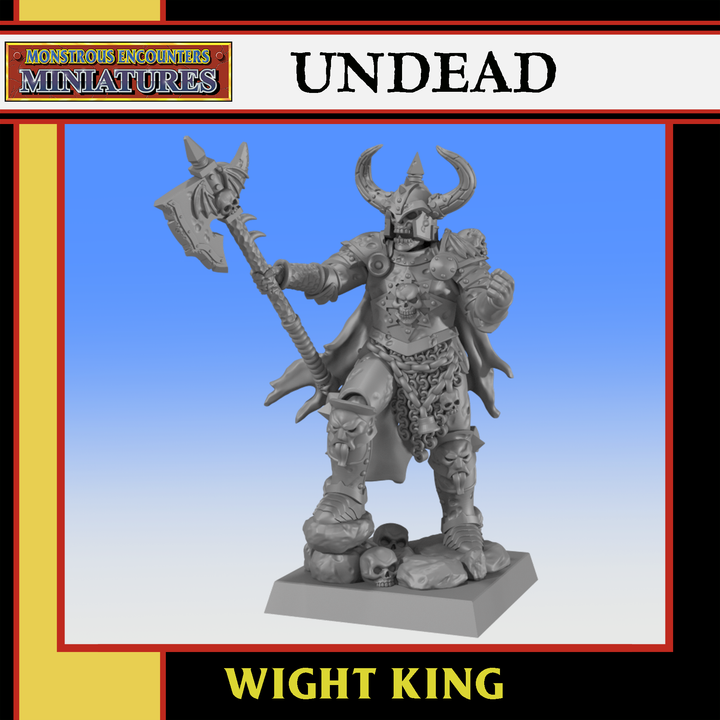 3D Printable UNDEAD: Wight King 1 by Monstrous Encounters