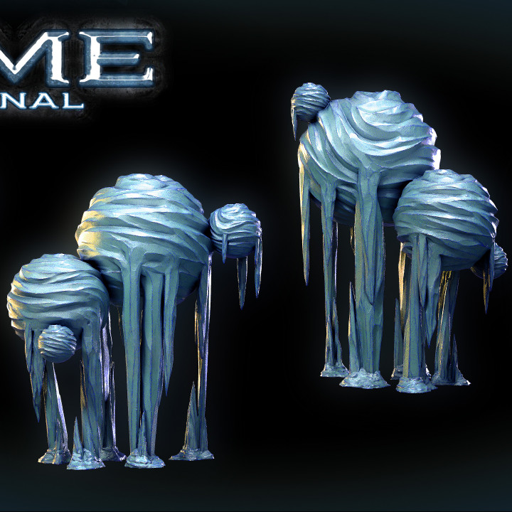 3D Printable Ice Spells-Formations (7 piece) by Mini Monster Mayhem