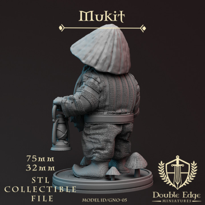 3D Printable Mukit by Double Edge Miniatures