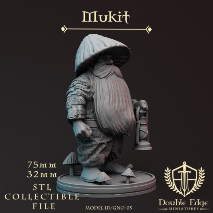 3D Printable Mukit by Double Edge Miniatures