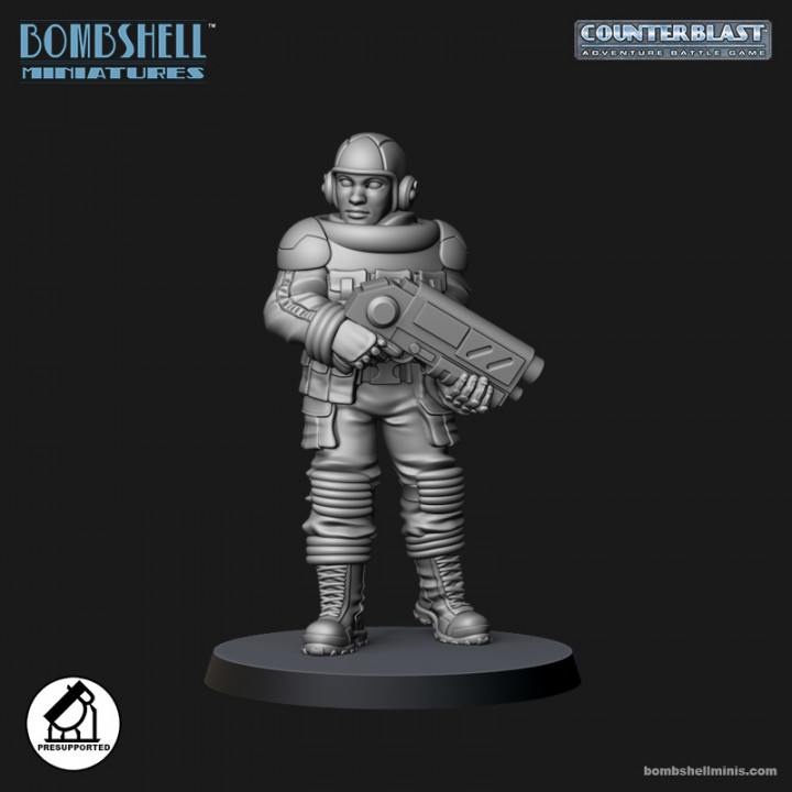 3D Printable Sam Adlaer by Bombshell Miniatures