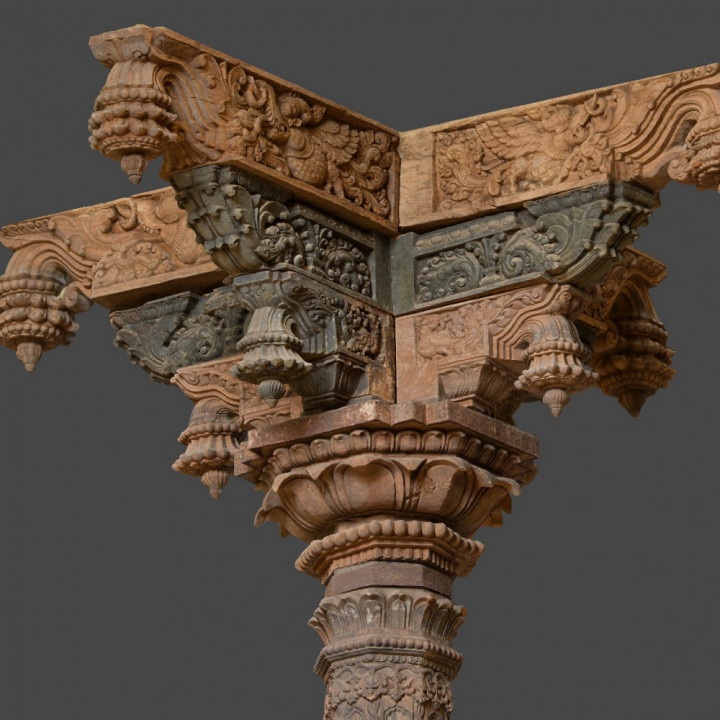 3D Printable Temple pillar by Rogez Benoit