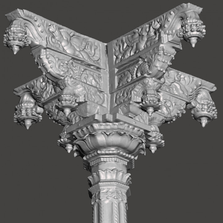 3D Printable Temple pillar by Rogez Benoit