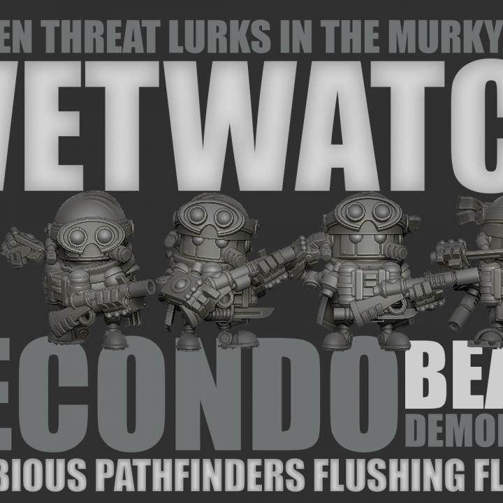 3D Printable WARPOD Rigger 'Recondo' Raider Squad by Flytrap Digital