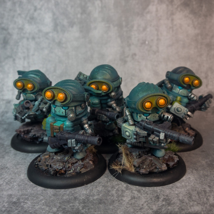 3D Printable WARPOD Rigger 'Recondo' Raider Squad by Flytrap Digital