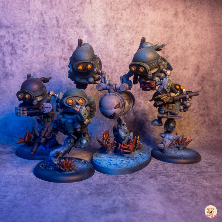 3D Printable WARPOD Rigger 'Recondo' Raider Squad (Underwater) by ...