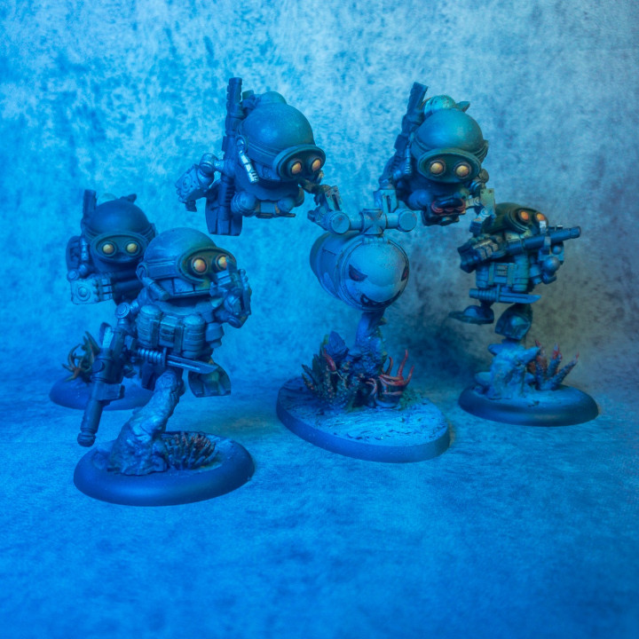 3D Printable WARPOD Rigger 'Recondo' Raider Squad (Underwater) by ...