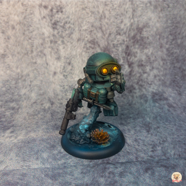 3D Printable WARPOD Rigger 'Recondo' Raider Squad (Underwater) by ...