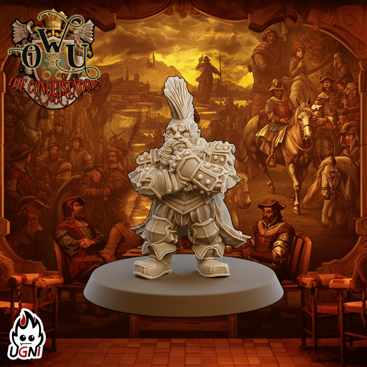 3D Printable Troll Slayer (mohawk) - OWU Team by UGNI Miniatures