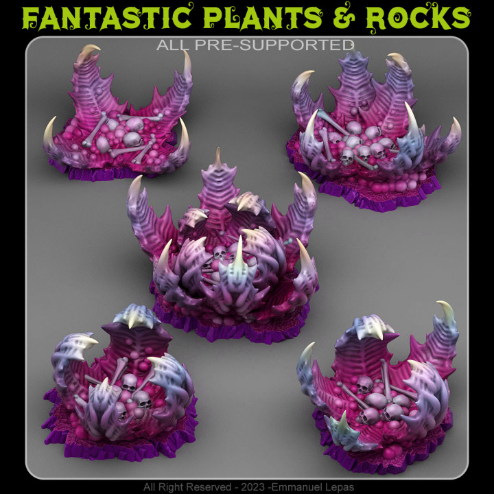 3D Printable ALIEN CARNIVOROUS PLANTS by Fantastic Plants And Rocks