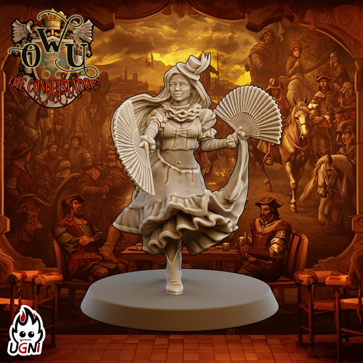 3D Printable Cheerleader - OWU by UGNI Miniatures