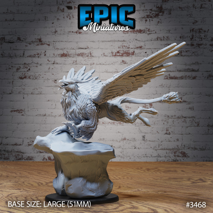 3D Printable Longbeak Griffin Set / Gryphon / Heavenly Flying Beast ...