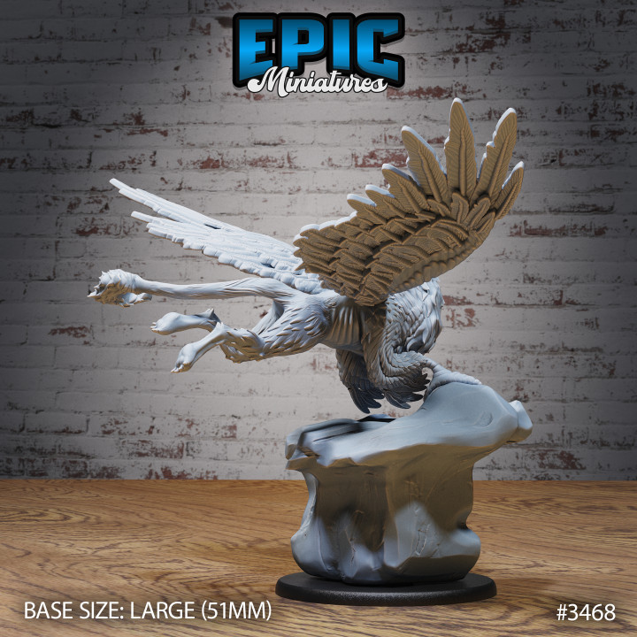 3D Printable Longbeak Griffin Set / Gryphon / Heavenly Flying Beast ...