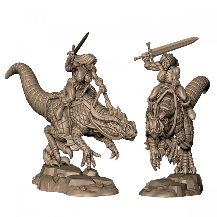 3D Printable Raptor barbarian knight by Willy Kao