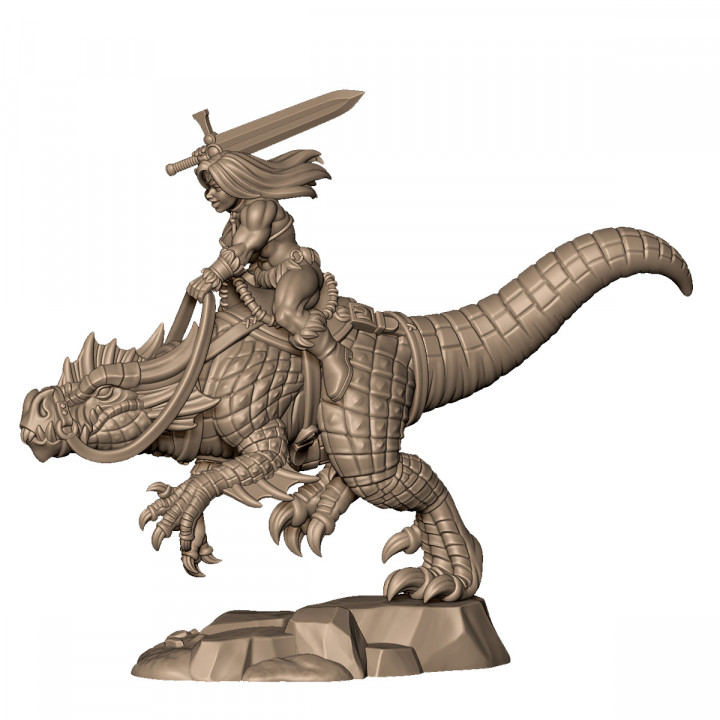 3D Printable Raptor barbarian knight by Willy Kao