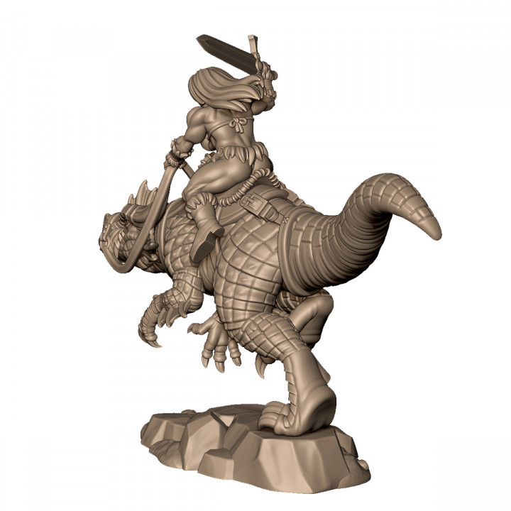 3D Printable Raptor barbarian knight by Willy Kao