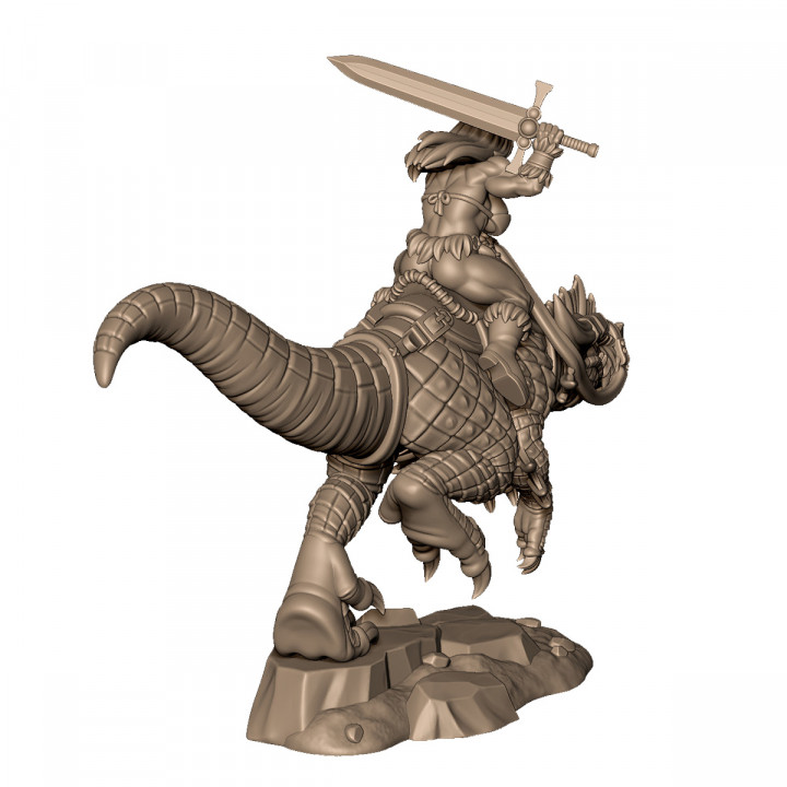 3D Printable Raptor barbarian knight by Willy Kao