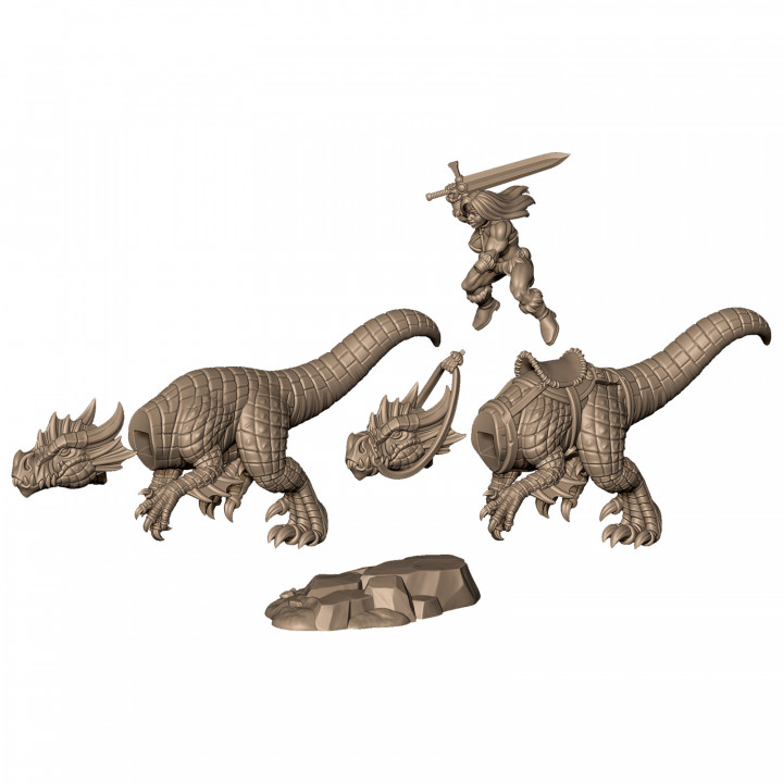 3D Printable Raptor barbarian knight by Willy Kao