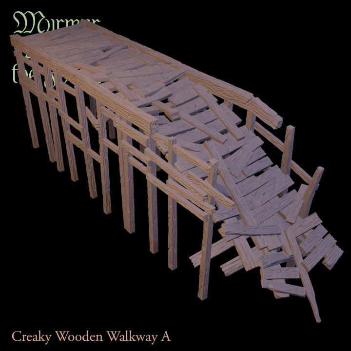 3D Printable Modular Creaky Wooden Walkway by Murmur Beneath The Forest
