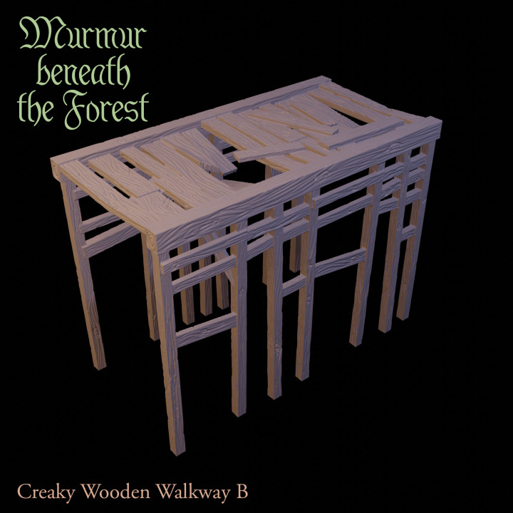 3D Printable Modular Creaky Wooden Walkway by Murmur Beneath The Forest