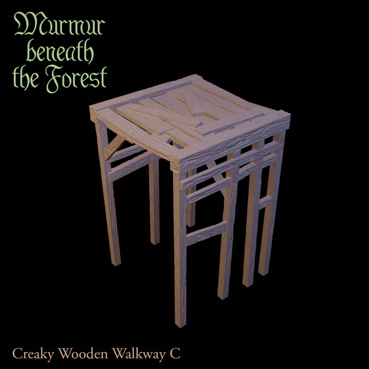 3D Printable Modular Creaky Wooden Walkway by Murmur Beneath The Forest