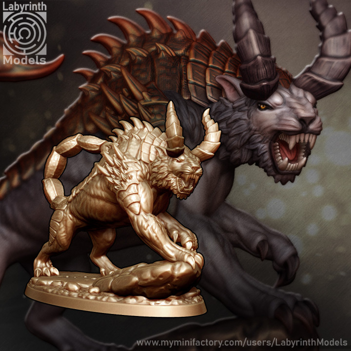 3D Printable Manticores - 32mm scale by Labyrinth Models