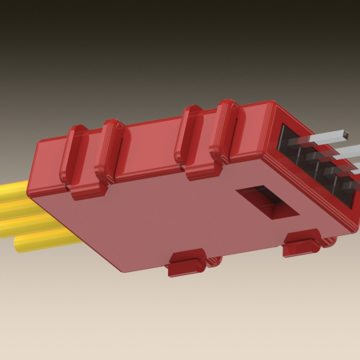 3D Printable Connector housing Dupont 4Pin by NerdCorner