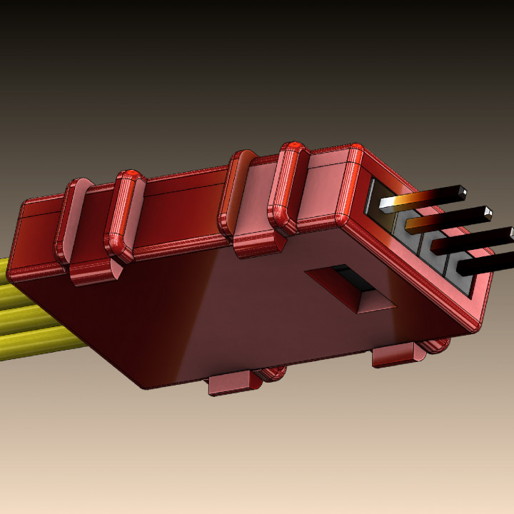 3D Printable Connector housing Dupont 4Pin by NerdCorner