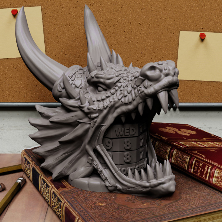 3D Printable Dragon Calendar by Crosslances