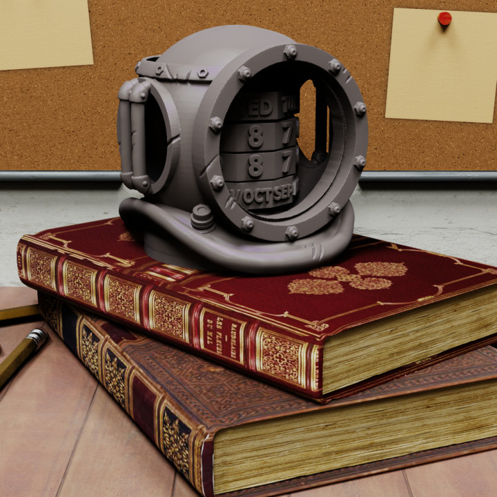 3D Printable Diver Calendar by Crosslances